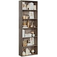 6-Tier Open Bookcase and Bookshelf, Freestanding Display Storage ...