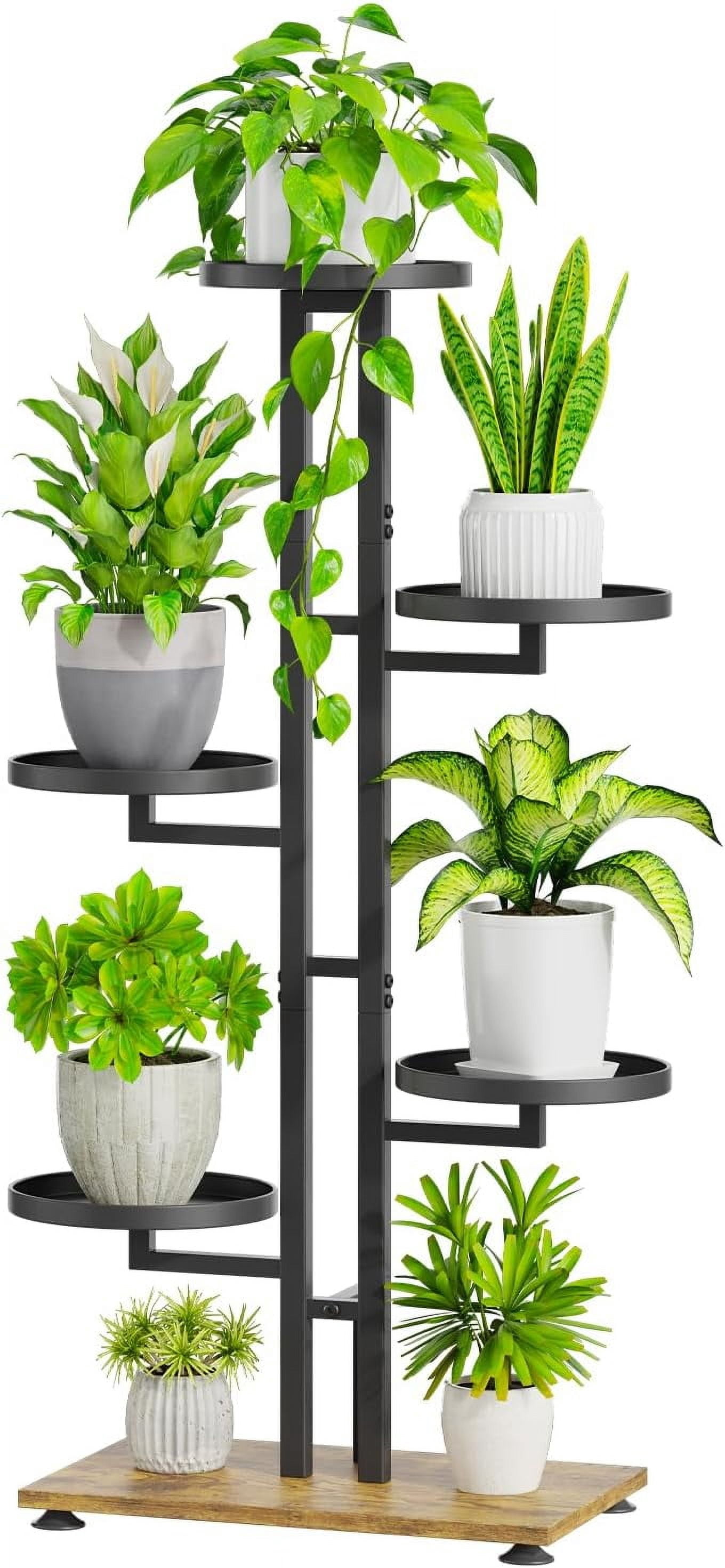 6 Tier Plant Stand Indoor Outdoor, Tiered Corner Multiple Flower Pot ...