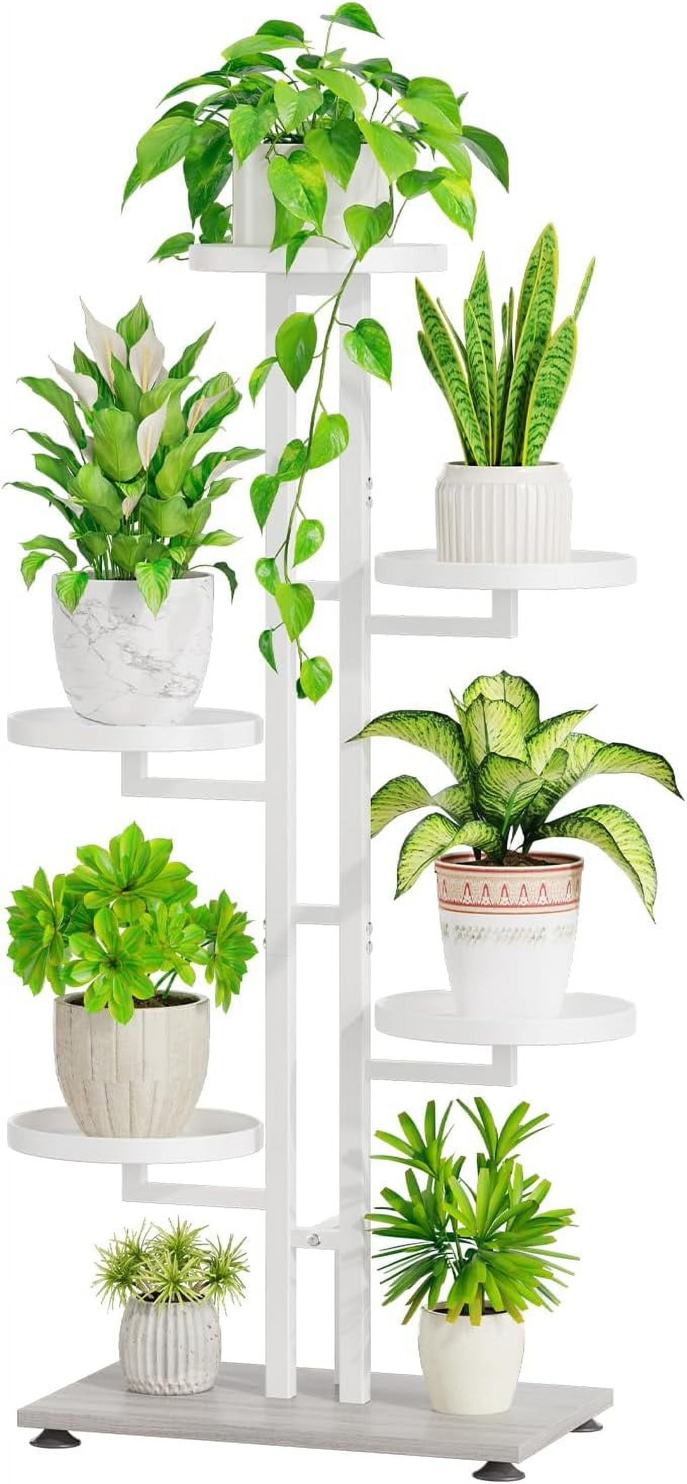 6 Tier Plant Stand Indoor Outdoor, Tiered Corner Multiple Flower Pot ...