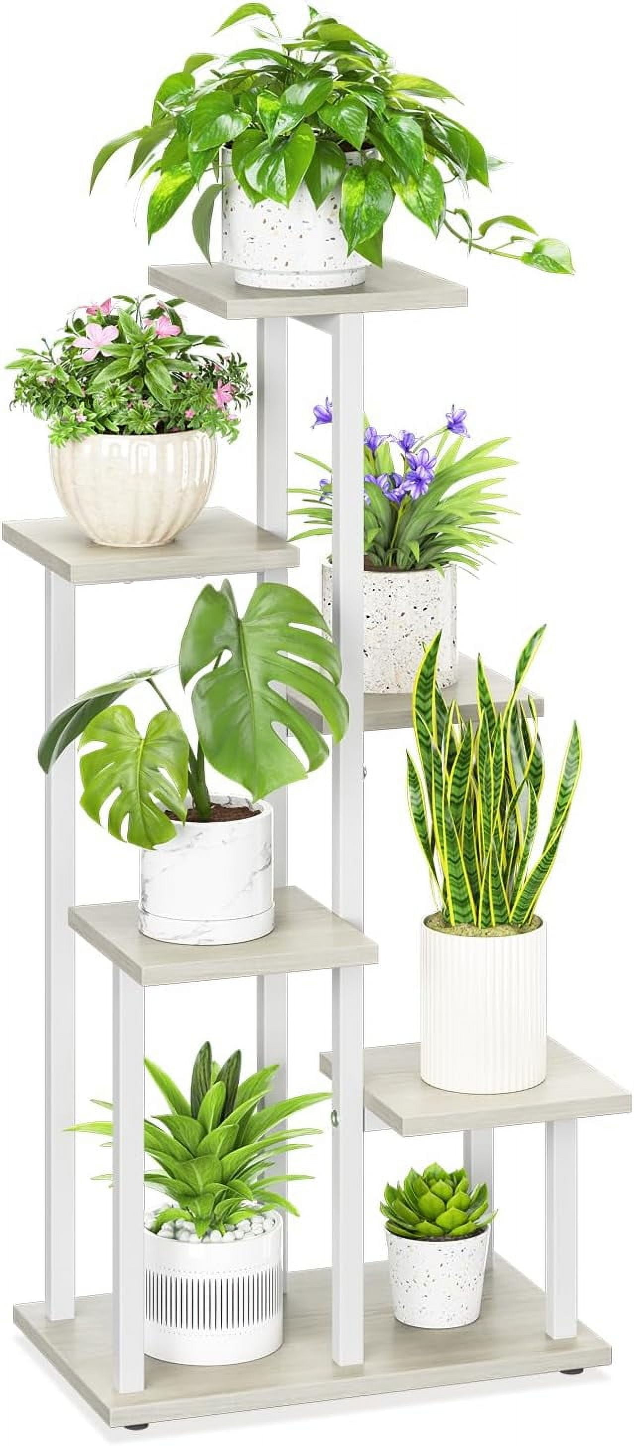 6 Tier Plant Stand Indoor, Tiered Corner Flower Holder Shelf Outdoor ...