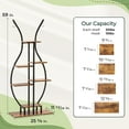 6 Tier Plant Stand Indoor, Vase-Shape Plant Shelf with Hanging Hook ...