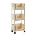 6-Tier Plastic Rolling Utility Cart with Handle, Multi-Functional ...