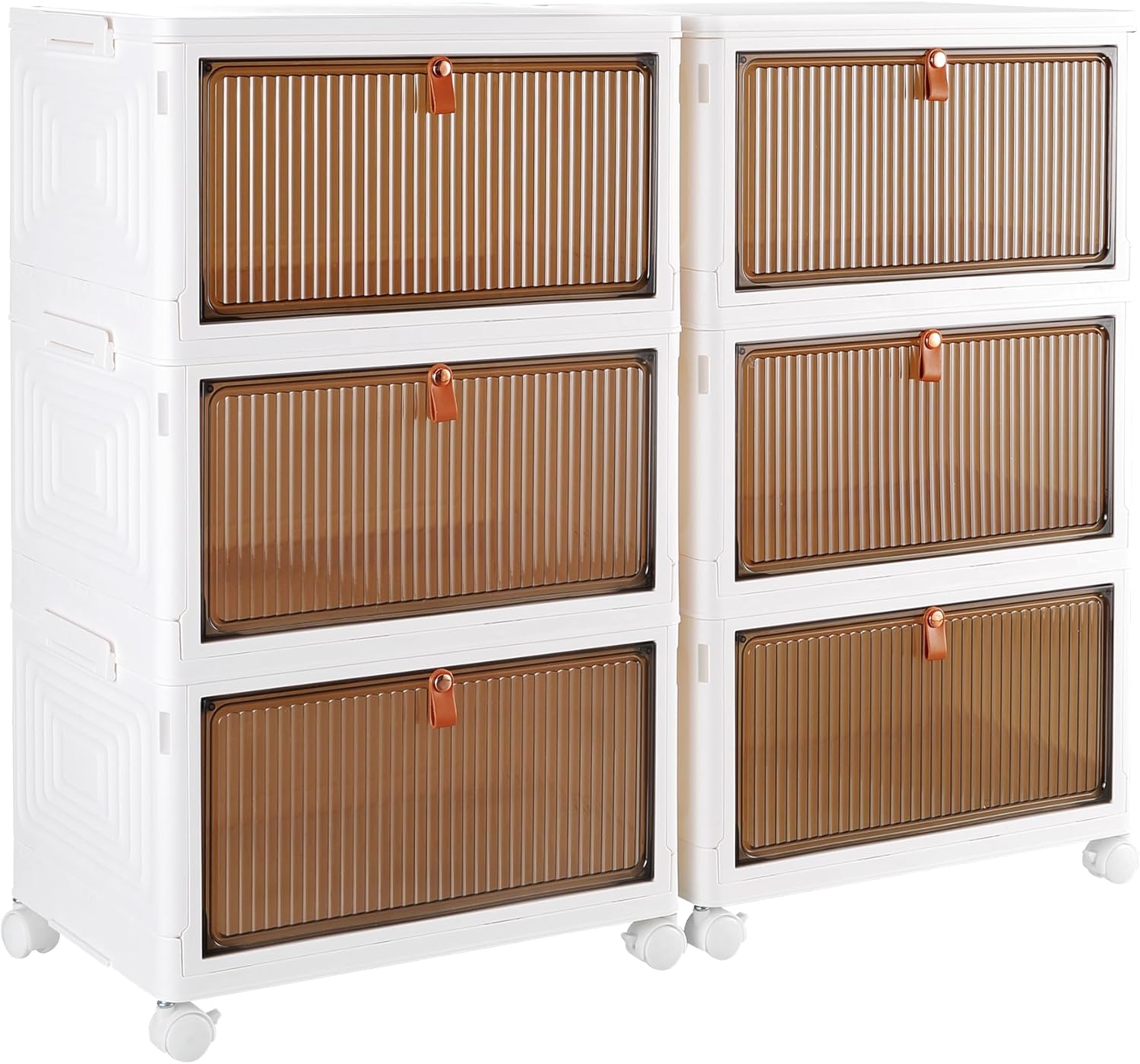 6 Tier Plastic Storage Bins with Lids 23QT,Stackable Storage Containers ...