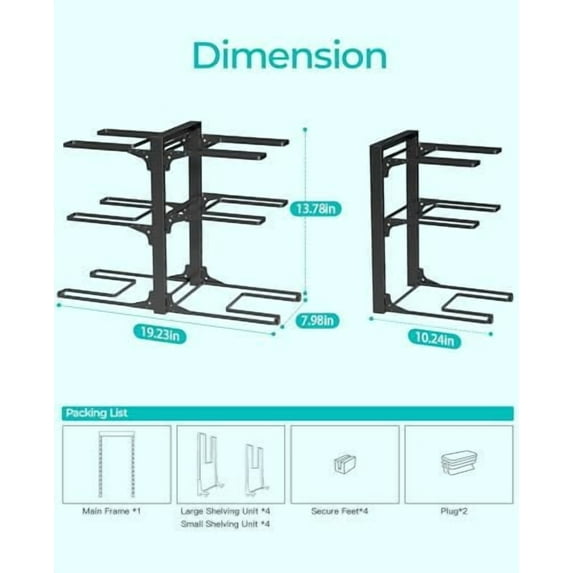 6-Tier Pots and Pans Organizer under Cabinet, Kitchen Cabinet ...