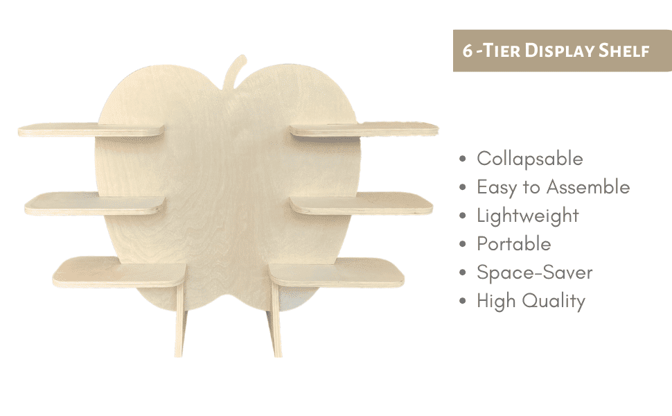 6-Tier Retail Display Stand for Vendor Booth 26 Inch Tall, Collapsible ...