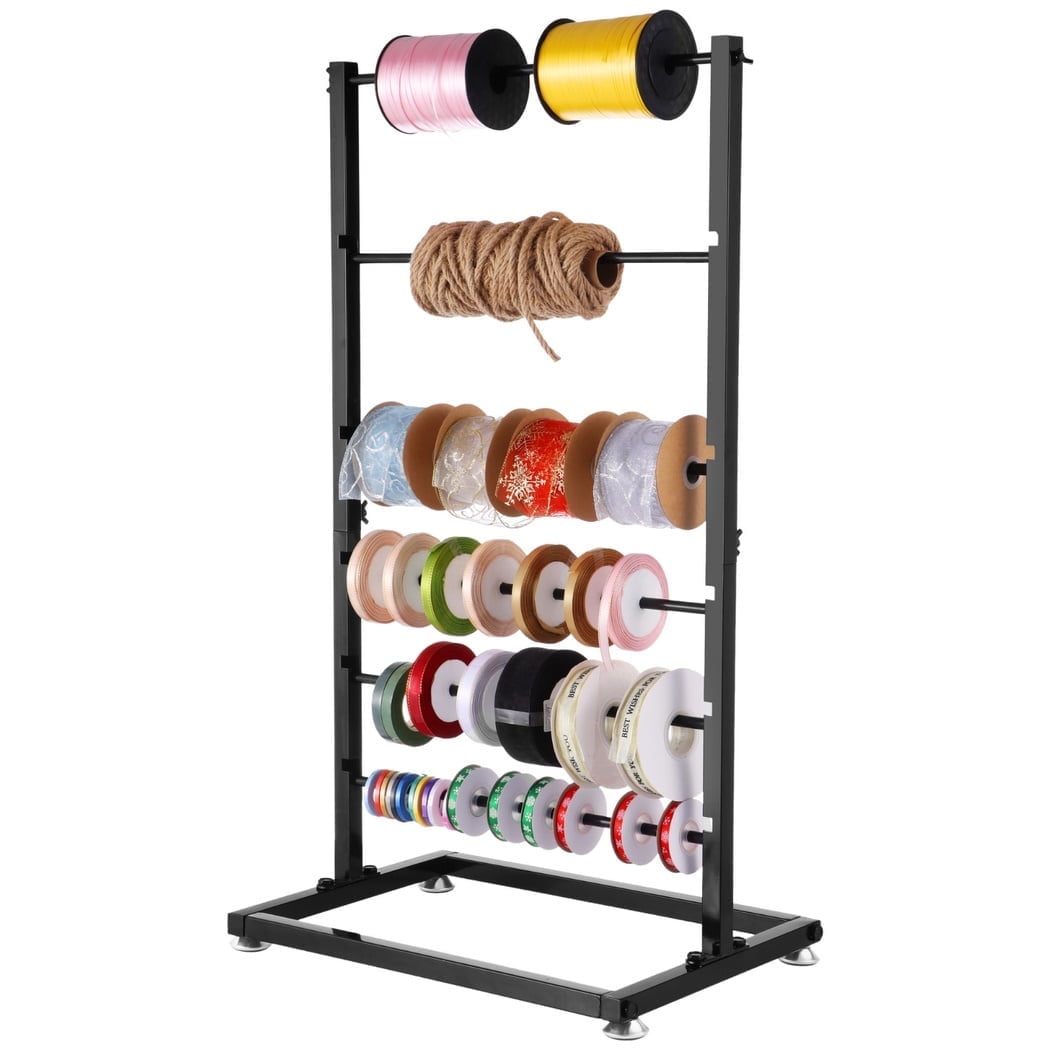 6-Tier Ribbon Holder, Large Capacity Ribbon Storage Rack, Height ...