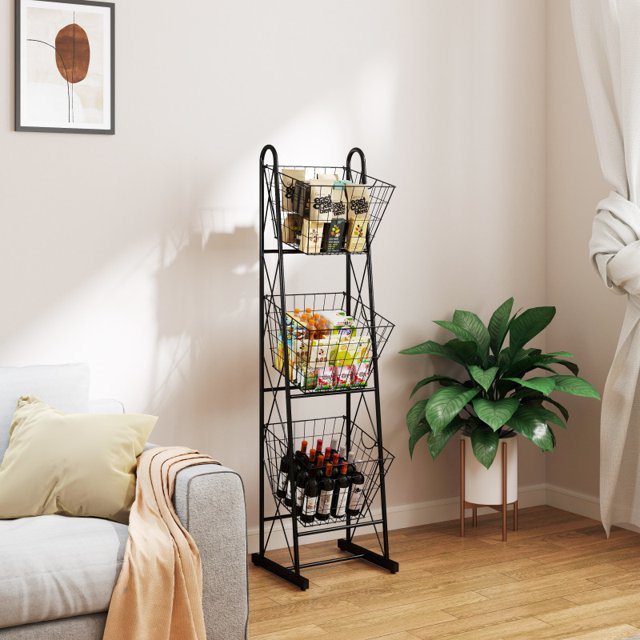 6-Tier Rolling Cart Gap Kitchen Slim Slide Out Storage Tower Rack with ...