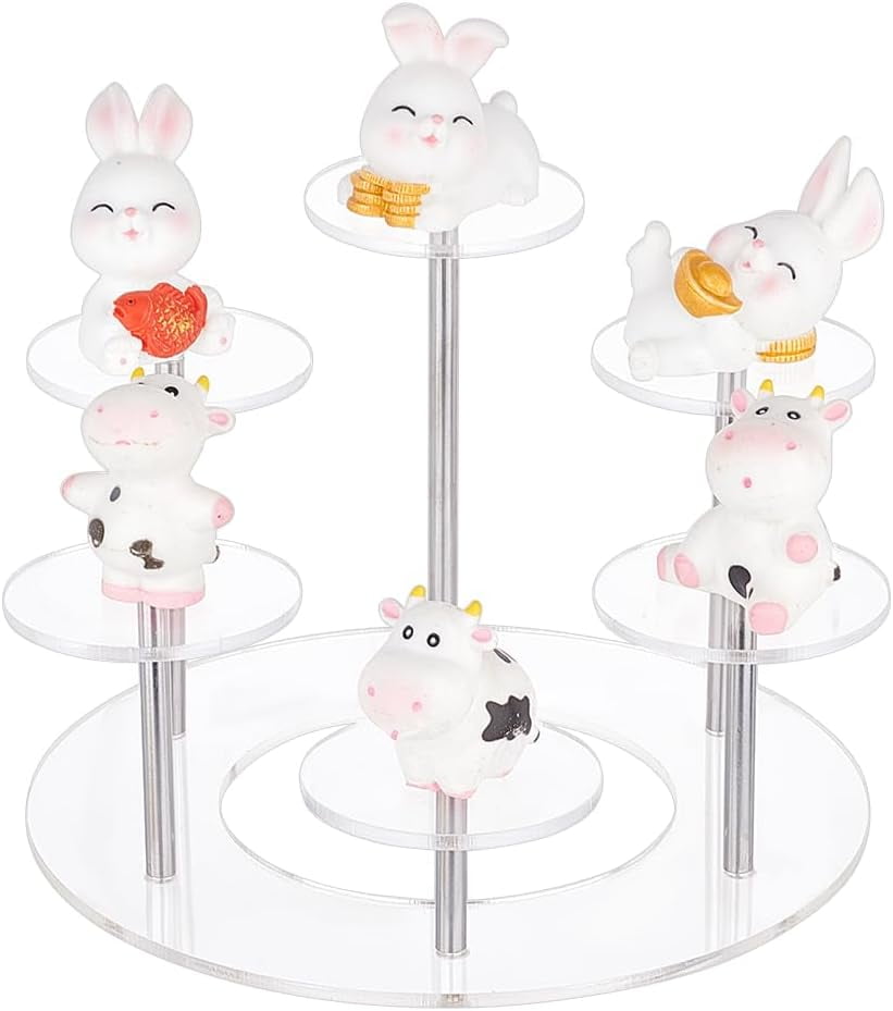 6 Tier Round Acrylic Display Stand Clear Acrylic Display Shelf Item ...