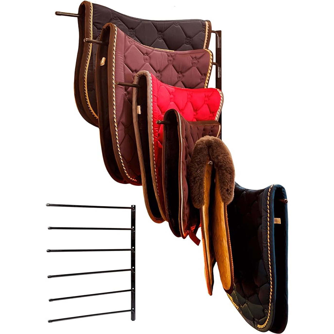 6 Tier Saddle Rack Wall Mount Heavy-Duty Stand for Organized Storage of ...