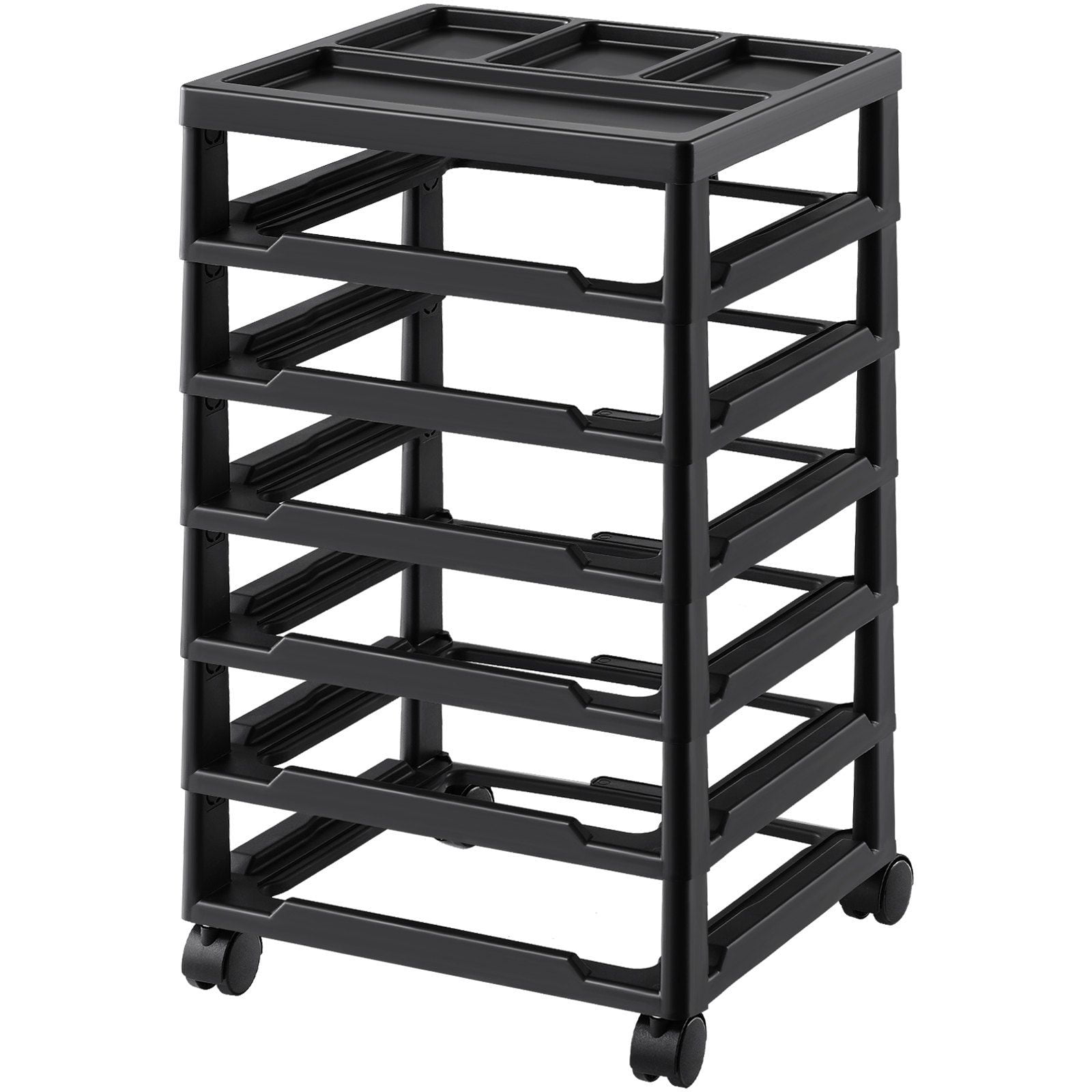 6-Tier Scrapbook Rolling Storage Cart with Organizer Top – Large ...