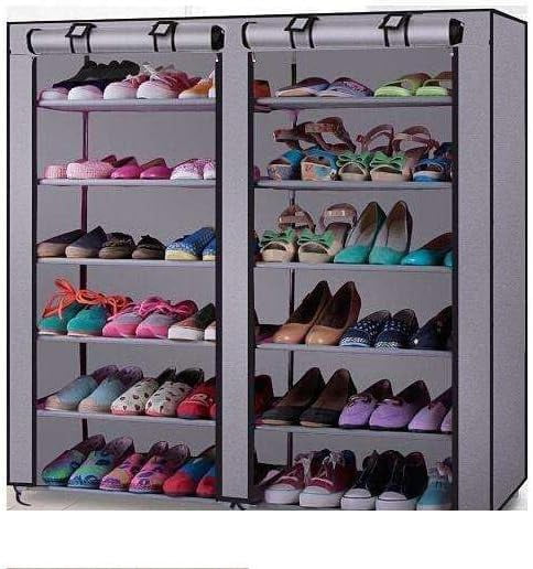 6 Tier Shoe Rack Closet Organizer w/Cover Shoe organizer Shoe storage ...