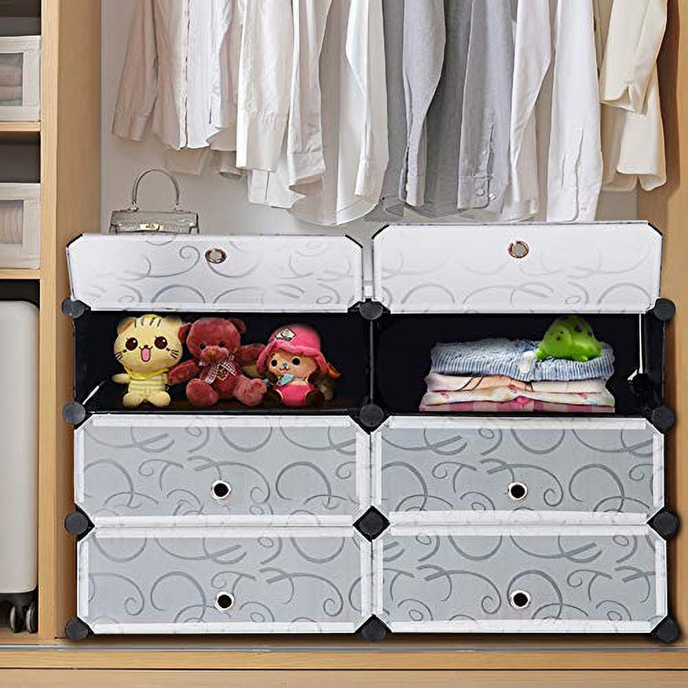 6-Tier Shoe Rack Organizer Cabinet, 24 Pairs Plastic Shoe Storage ...