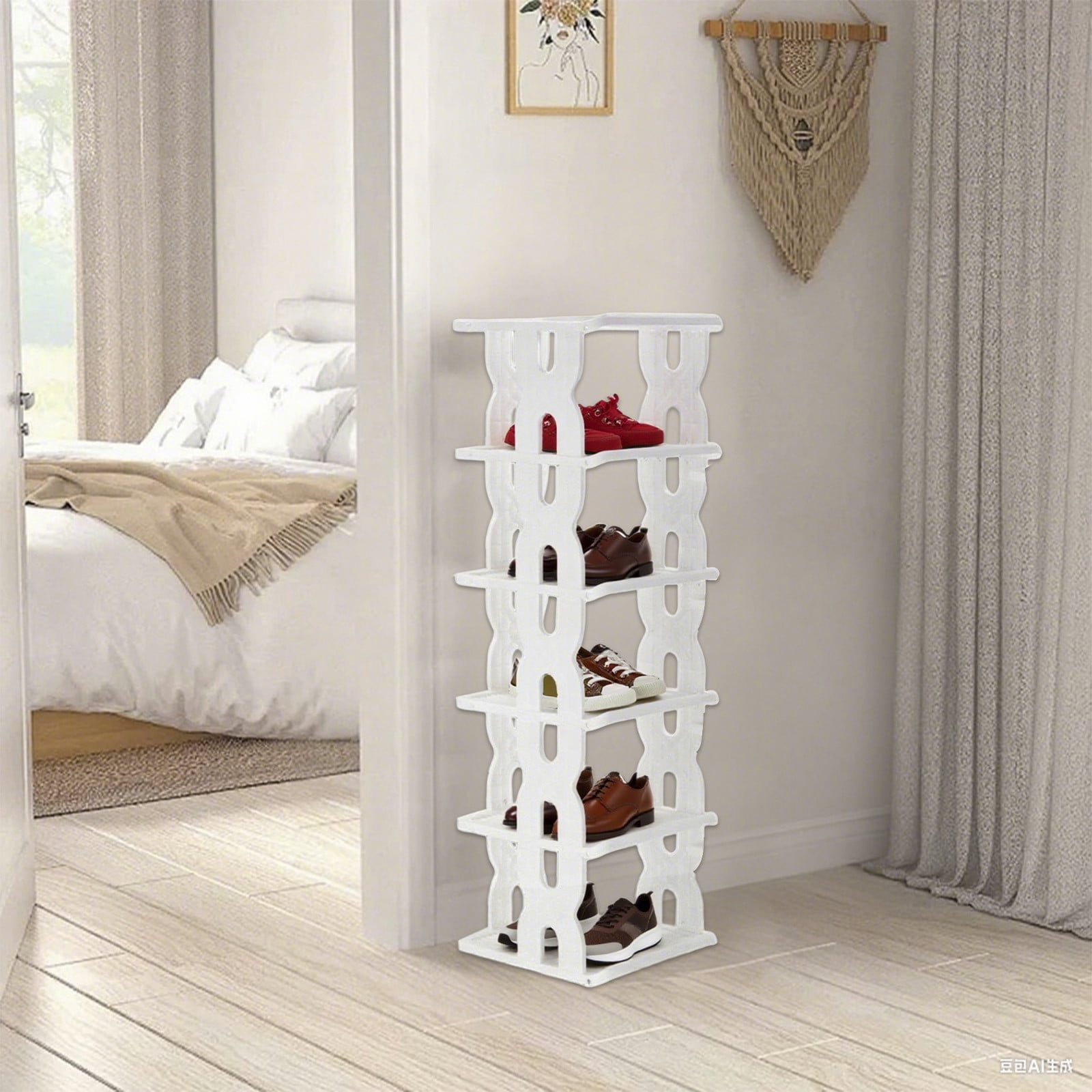 6 Tier Shoe Rack Organizer Stackable Storage Organizer For Bedroom ...