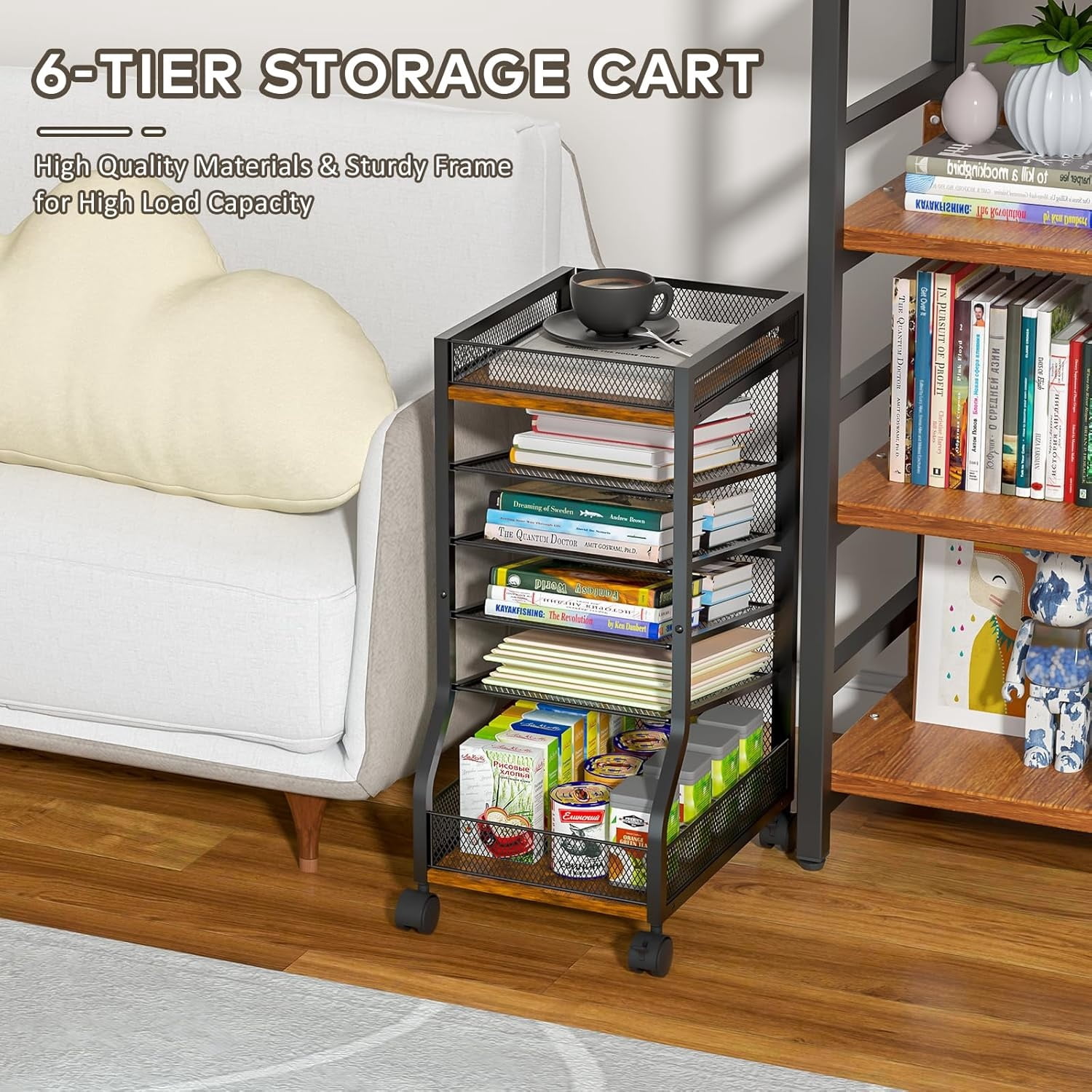 6-Tier Standing File Organizer for Office Organization, Under Desk File ...