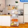 6-Tier Steel Wire Shelving Unit with Adjustable Height for Kitchen ...