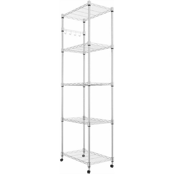 6-Tier Storage Shelf Wire Shelving Unit Free Standing Rack Organization ...