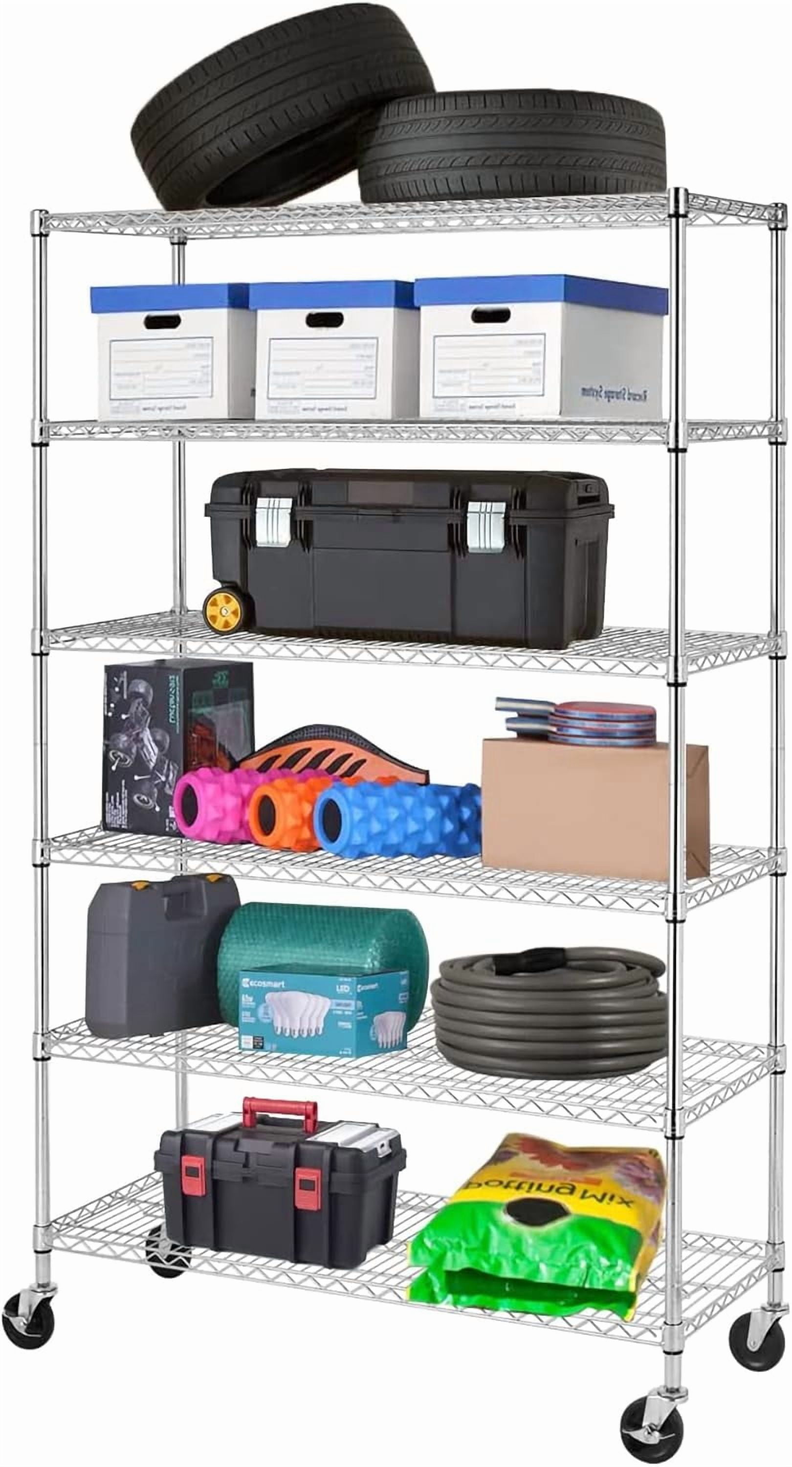 6-Tier Storage Shelves Heavy Duty (6000LBS Capacity) for Storage ...