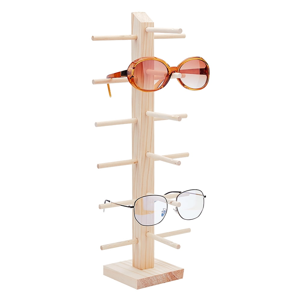 6 Tier Sunglasses Display Rack Wooden Eyewear Organizer Glasses Frame ...