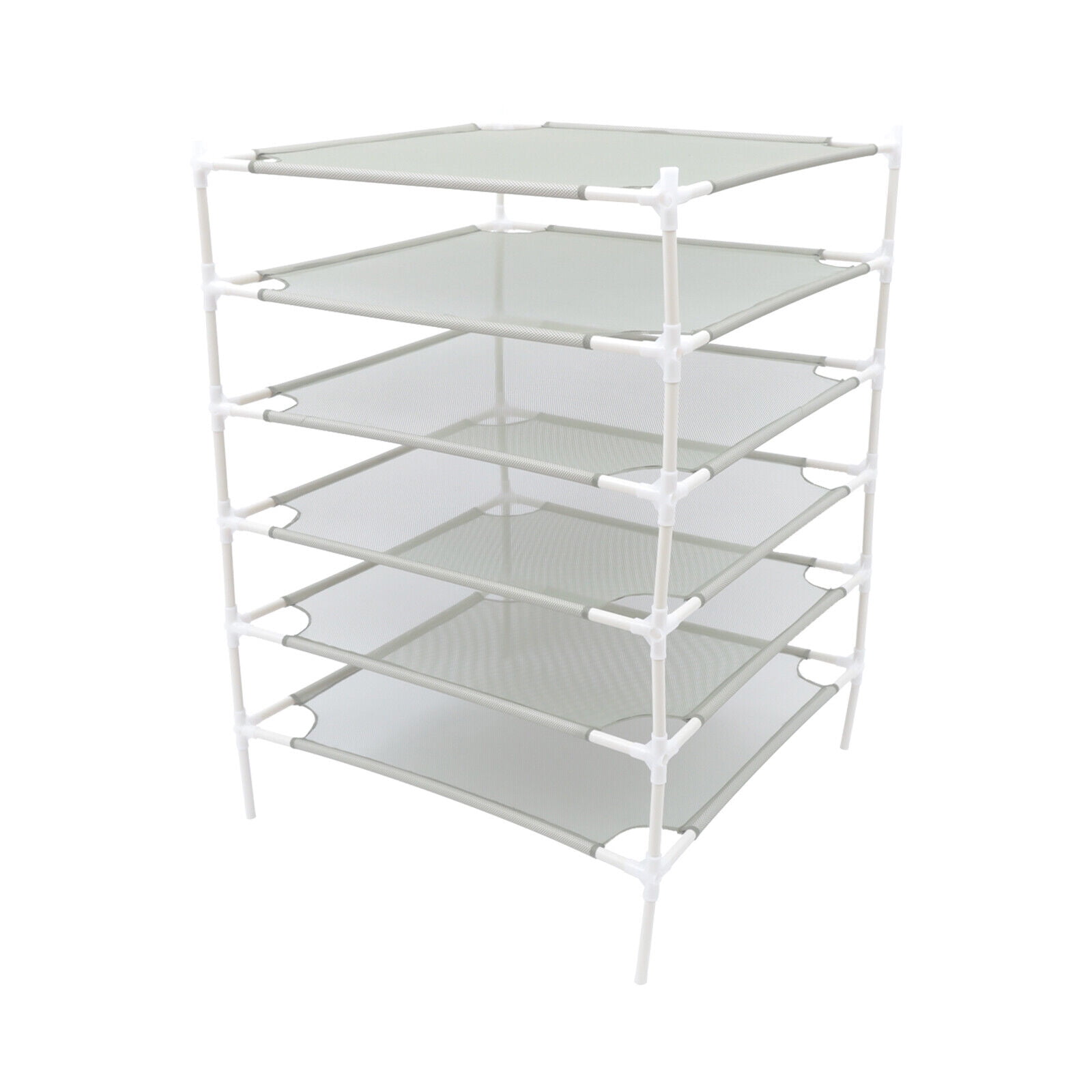 6-Tier Sweater Drying Rack, Freestanding Mesh Lay Clothes Drying Rack ...