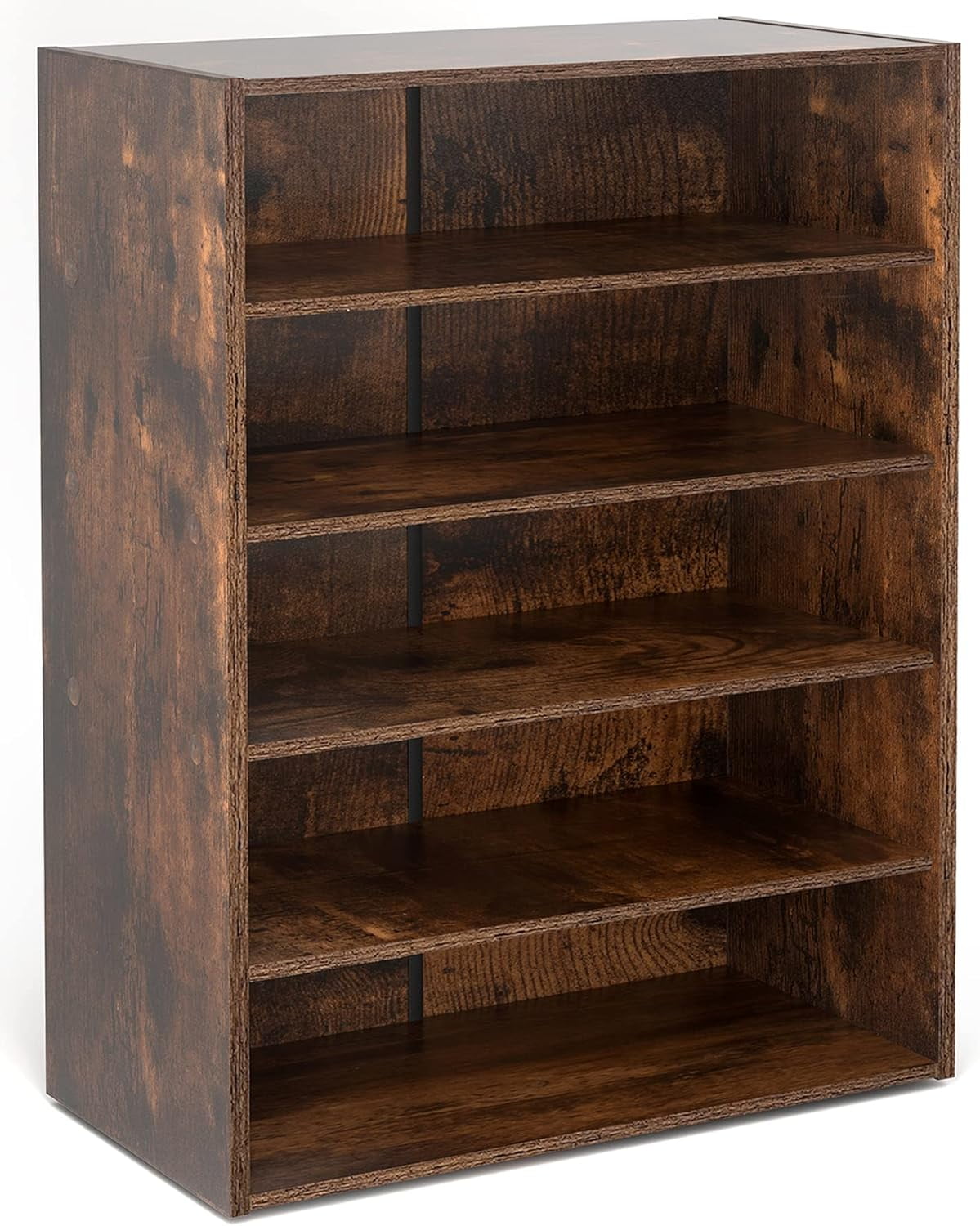 6 Tier White Shoe Rack, 24 Inches Stackable Wooden Shoe Shelf Organizer ...