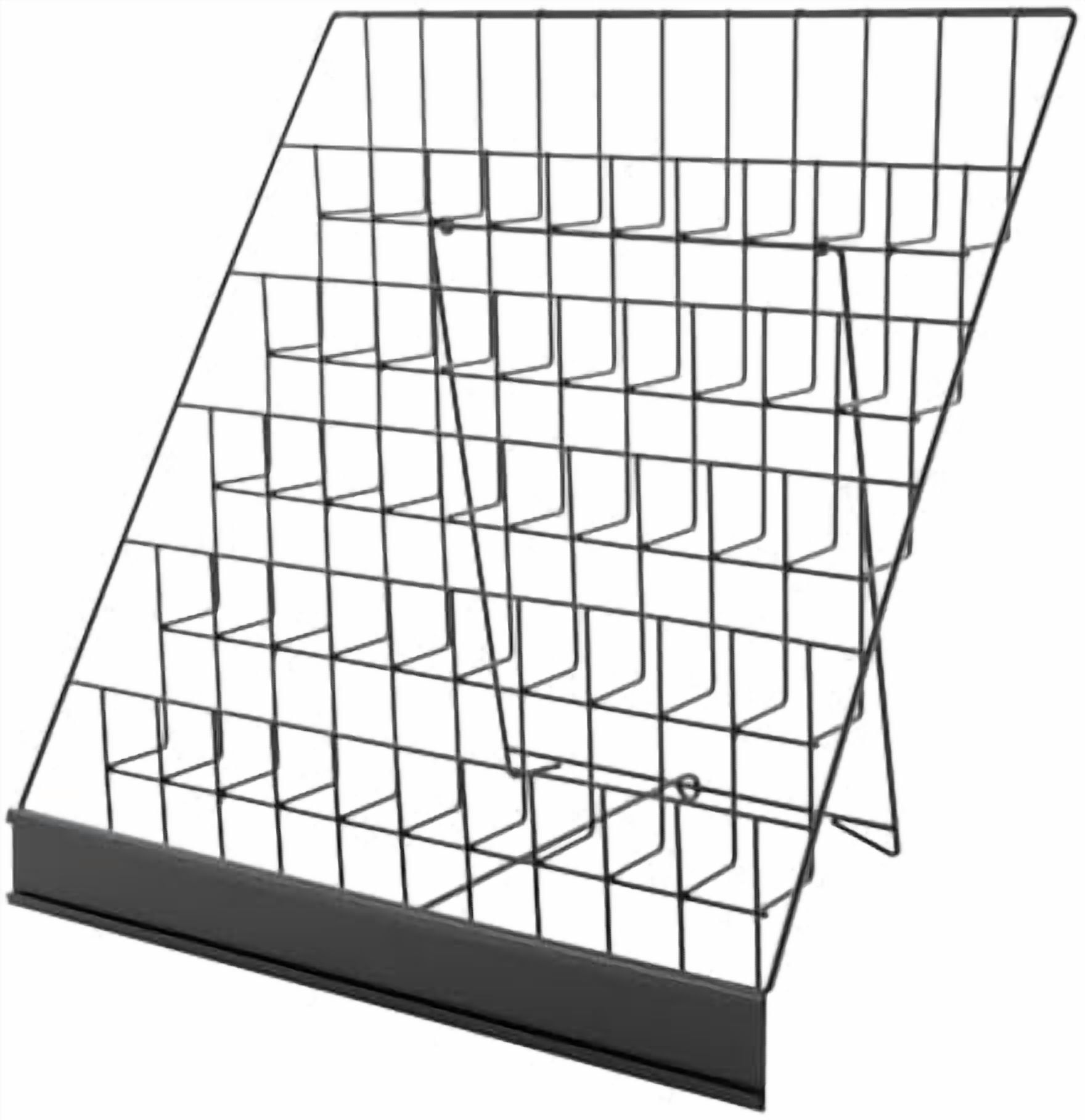 6 Tier Wire Countertop Rack, Metal Book Display Stand, 18 x 11 x 17 ...