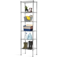 UBesGoo 6-Shelf Narrow Small Wire Shelving Unit, Heavy Duty Adjustable ...
