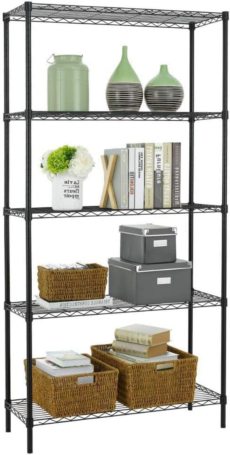 | 6-Tier Wire Storage Shelves with Wheels | 18x48x77 | Chrome ...
