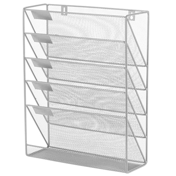 6 Tiered File Holder Hanging Wall Mesh File Organiser Wall Mounted File ...