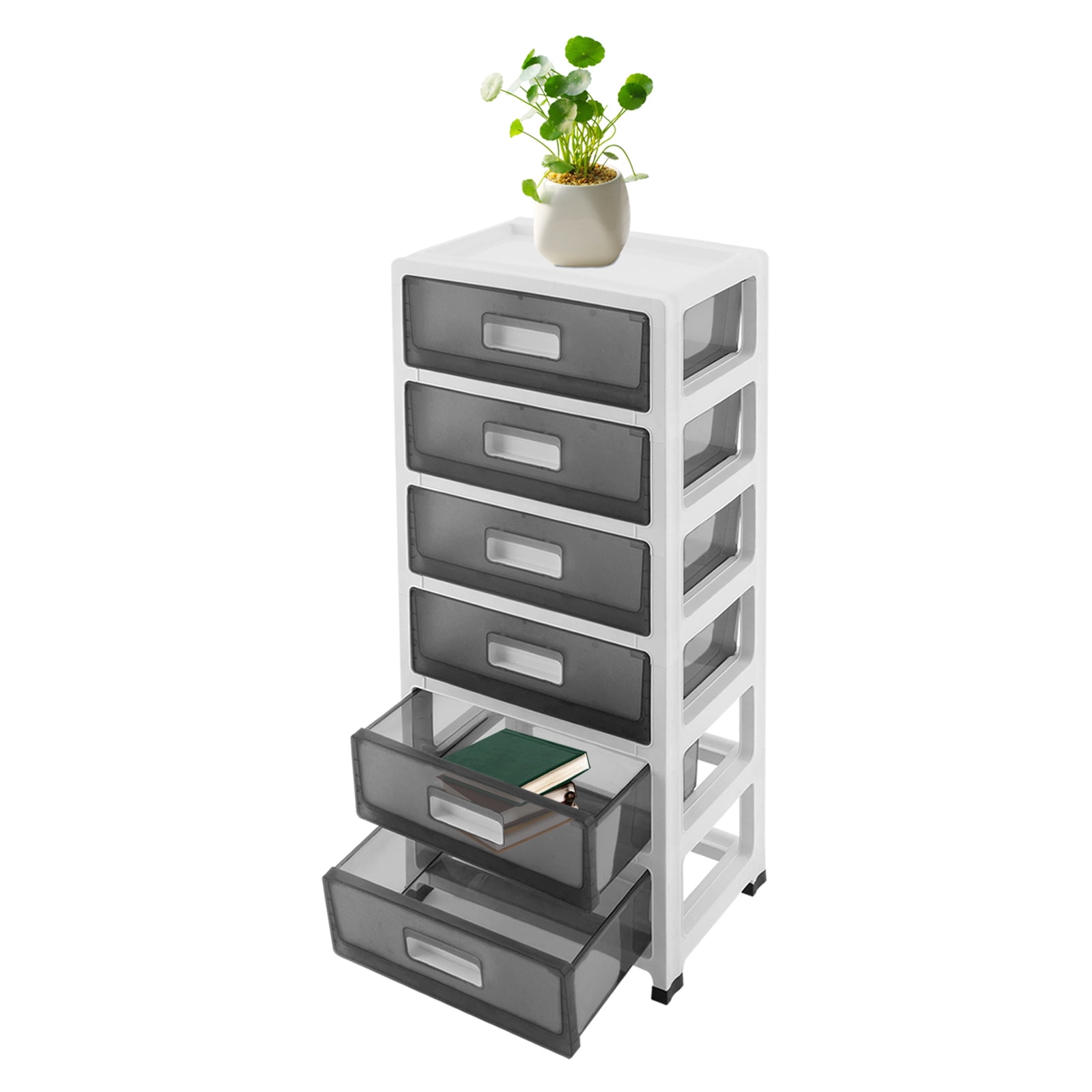 6 Tiers Detachable Storage Box Plastic Offices Sorting Cabinet Desktop ...