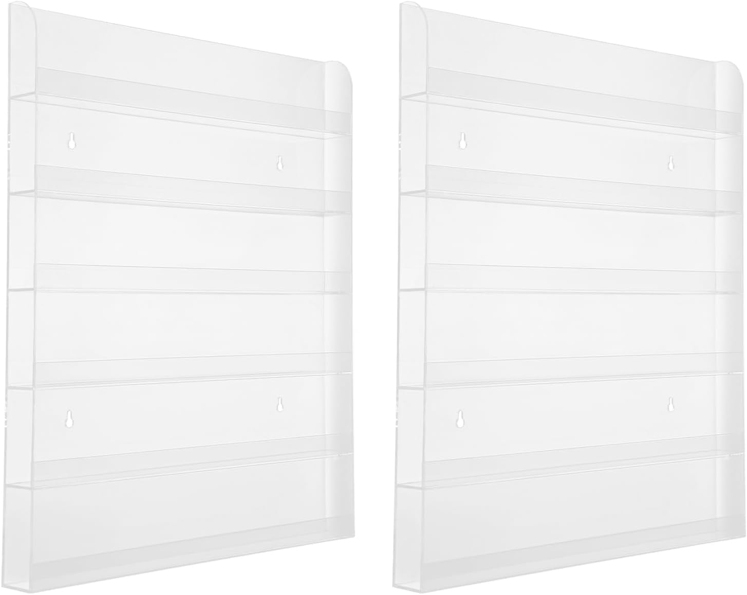 6 Tiers Nail Polish Wall Racks 20 * 24 inch, Easy to Install Clear ...