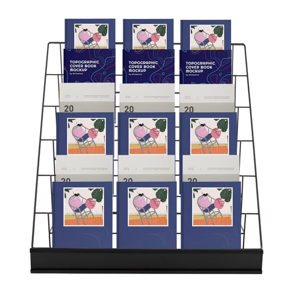 6 Tiers Tabletop Book Rack, Magazine Rack, Foldable Book Display Stand ...