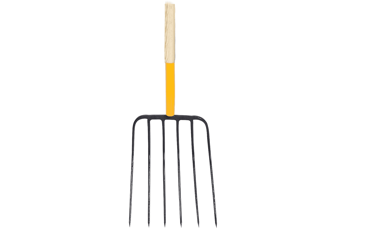 6-Tine Steel Manure Fork with Hardwood Handle - 48" Cushion Grip for ...