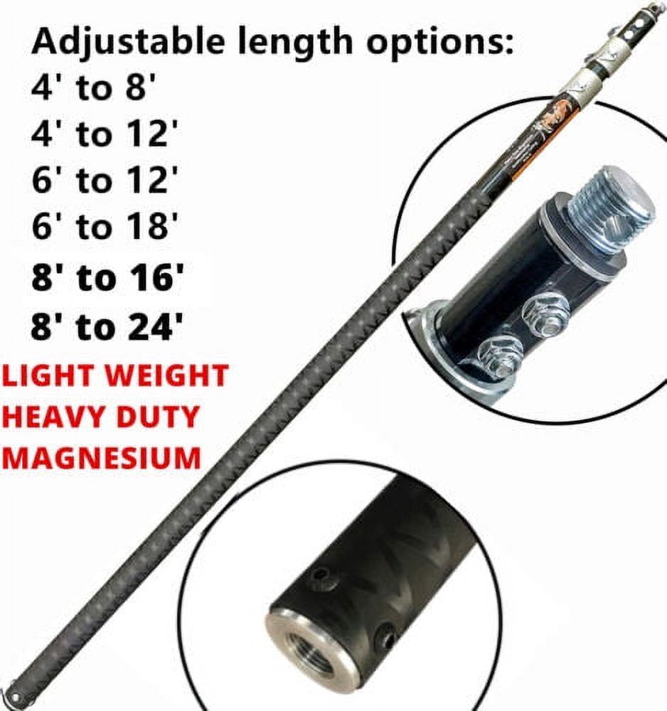 6' To 12' Adjustable All-in-one Multi-Purpose Acoustic Lag Pole Tool ...