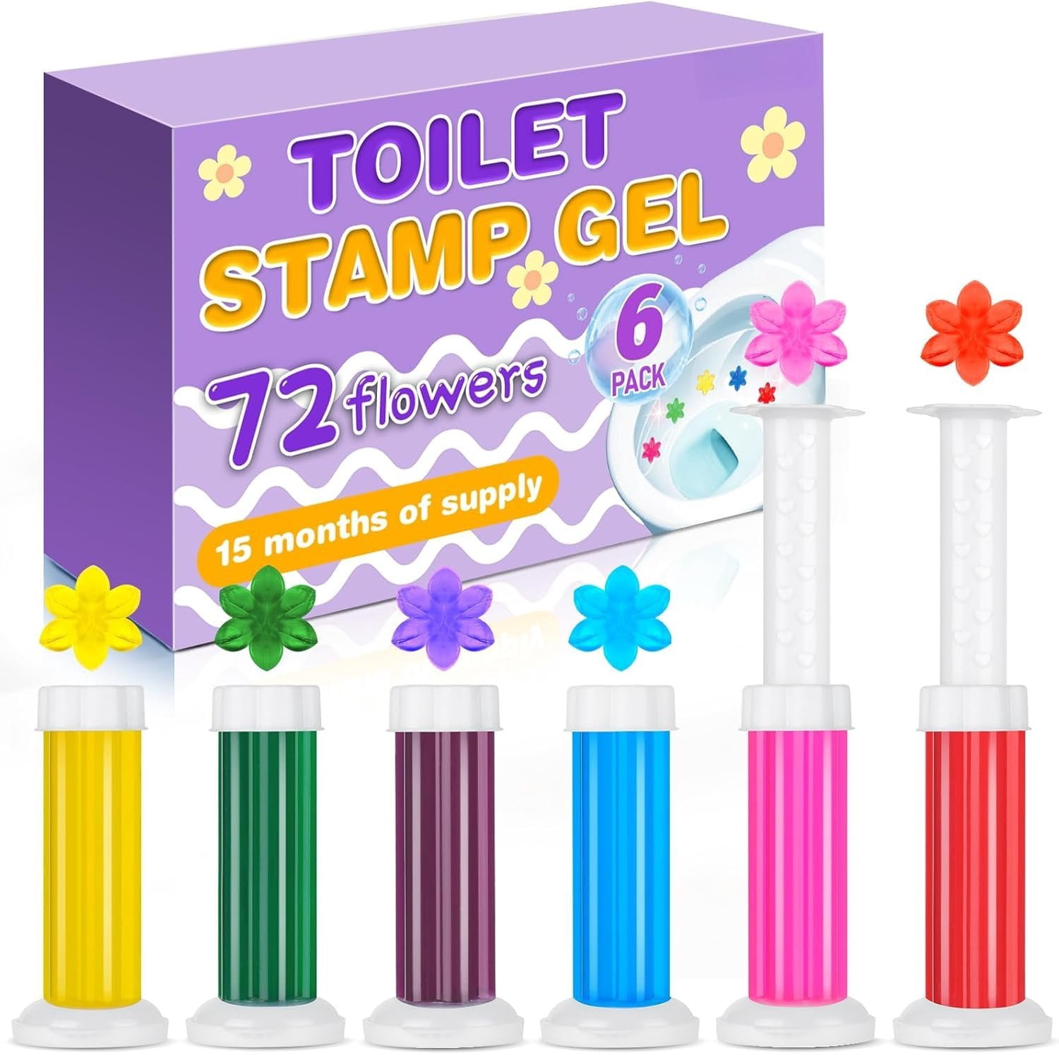 6 Toilet , 72 6 Kinds Of Scent Toilet Bowl Cleaner , Long-Lasting ...