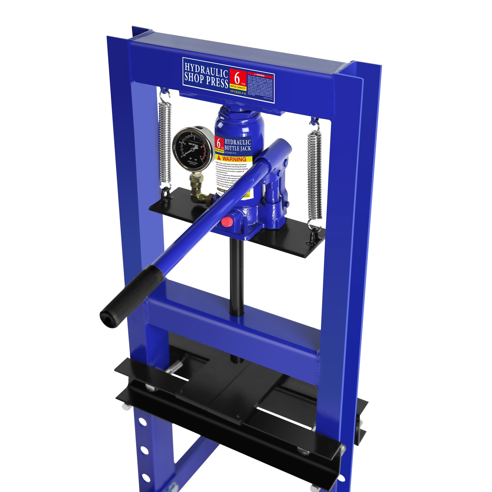 6 Ton Hydraulic Shop Press, H-Frame Bearing Press with Adjustable ...