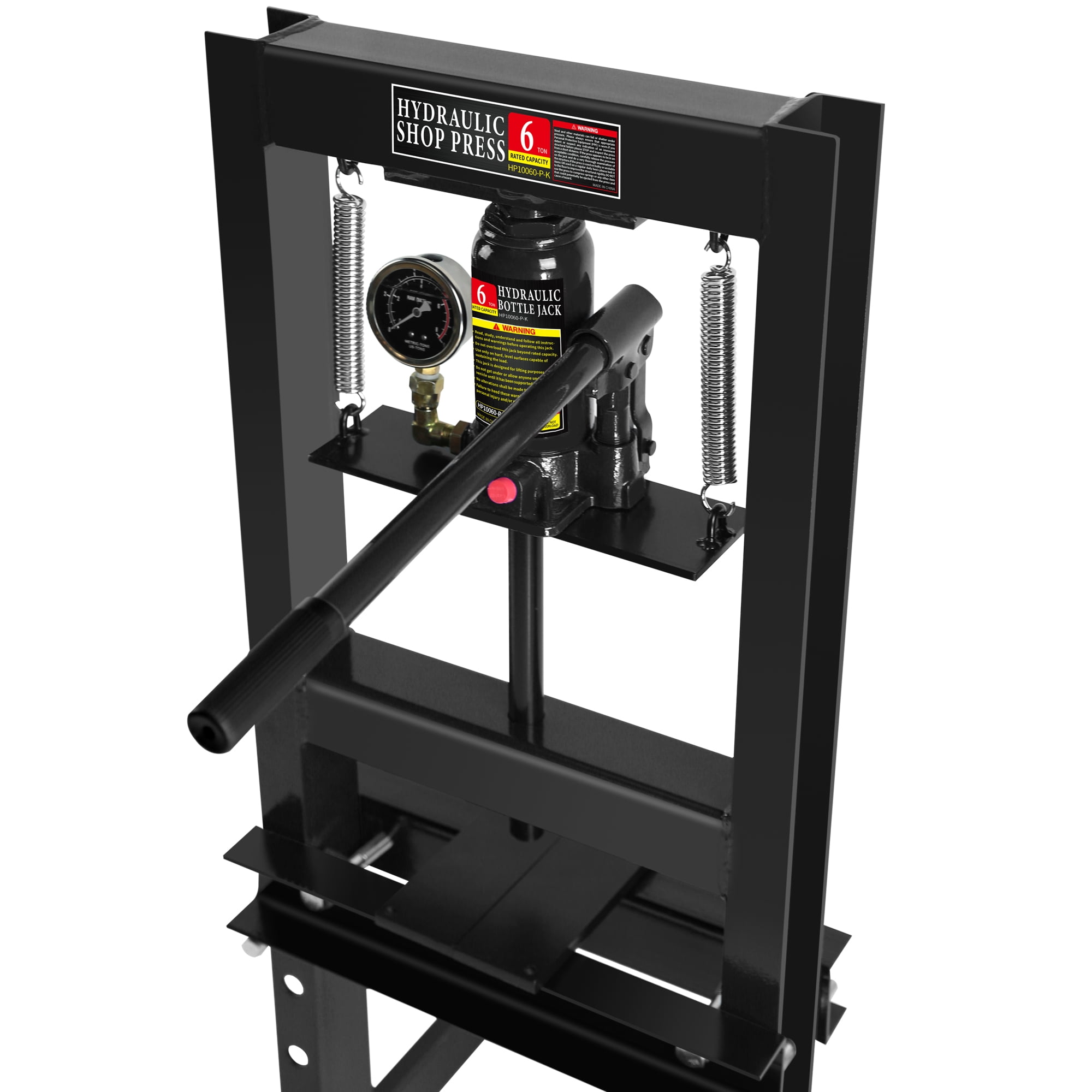 6 Ton Hydraulic Shop Press, H-Frame Bearing Press with Adjustable ...