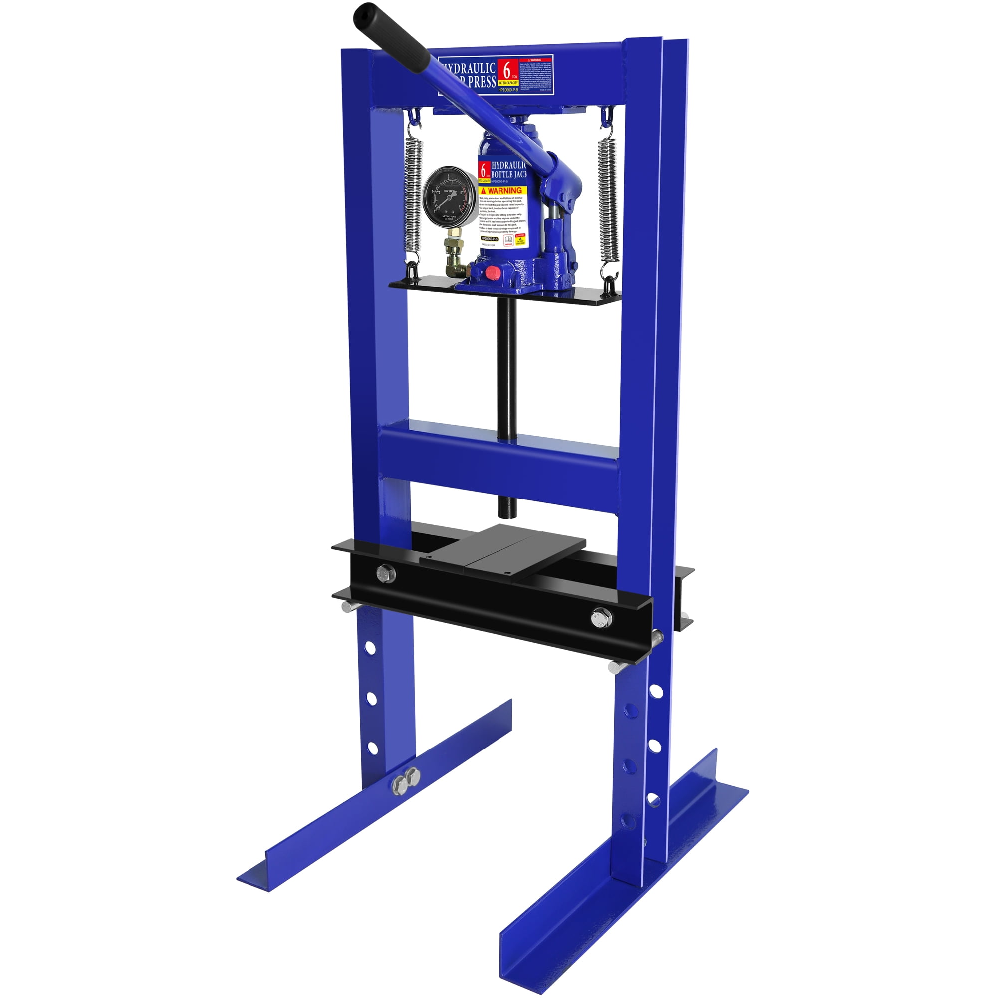 6-Ton Hydraulic Shop Press, H-Frame Garage Floor Adjustable Shop Press ...
