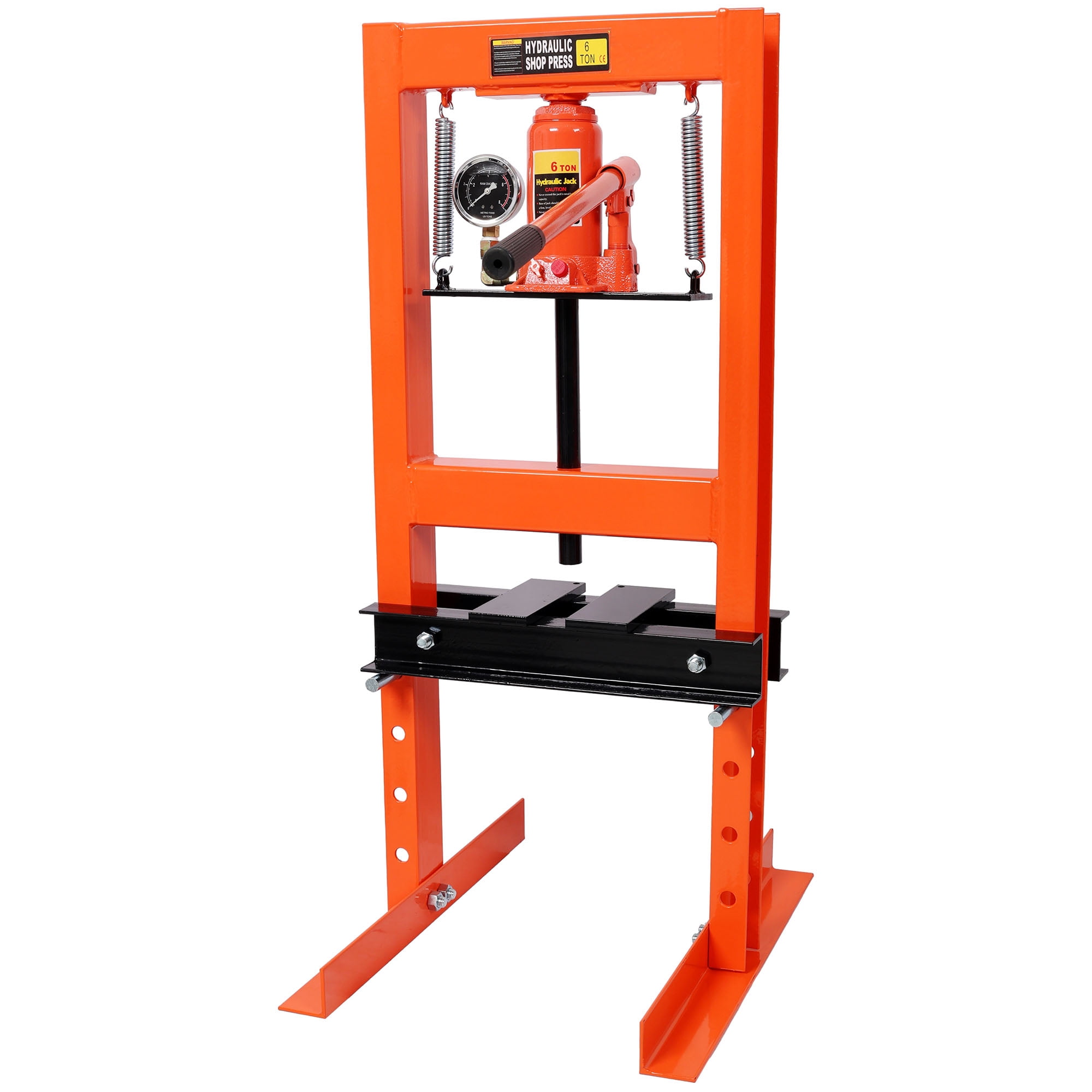 6 Ton Hydraulic Shop Press with Gauge, 13000 LB Capacity Steel Frame ...