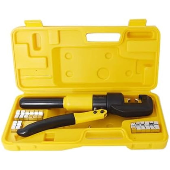 6 Ton Hydraulic Wire Cable Lug Terminal Crimper Crimping Tool 9 Dies ...
