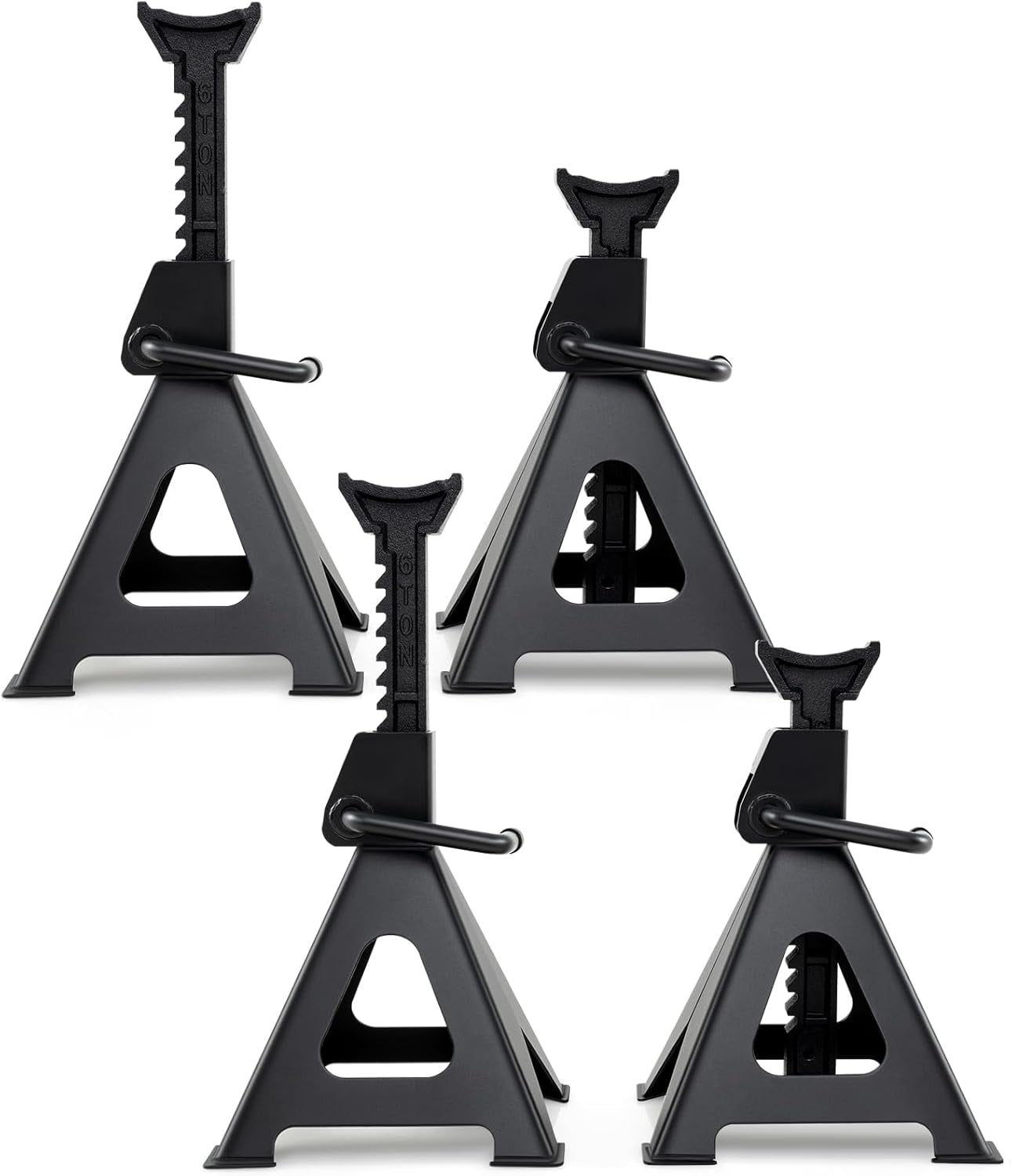 6 Ton Jack Stands, 4 Pieces Under Hoist Jack Stand Adjustable Lift Jack ...