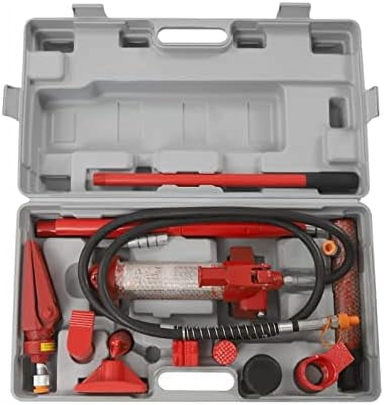 6 Ton Porta Power Kit, 59 in Oil Hose Hydraulic Car Jack Ram 4.9 inch ...
