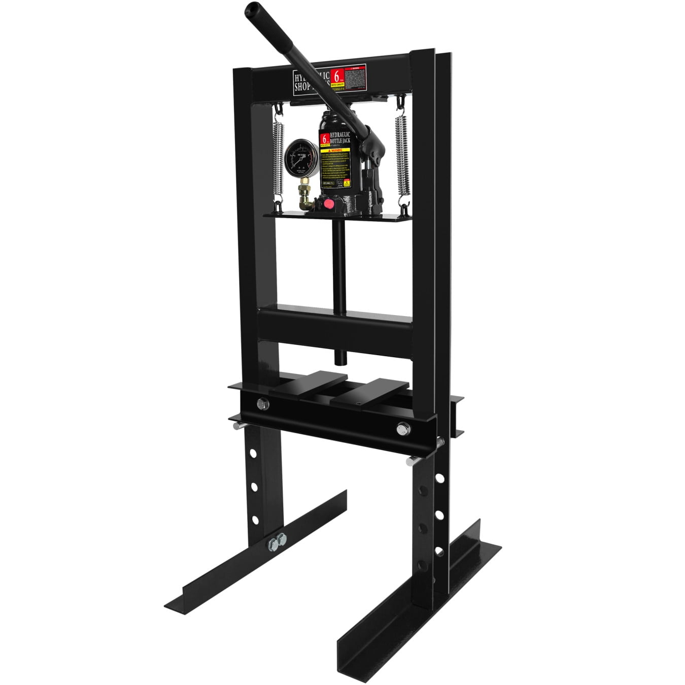 6-Ton Hydraulic Shop Floor Press with Pressure Gauge Steel,H-Frame Shop ...