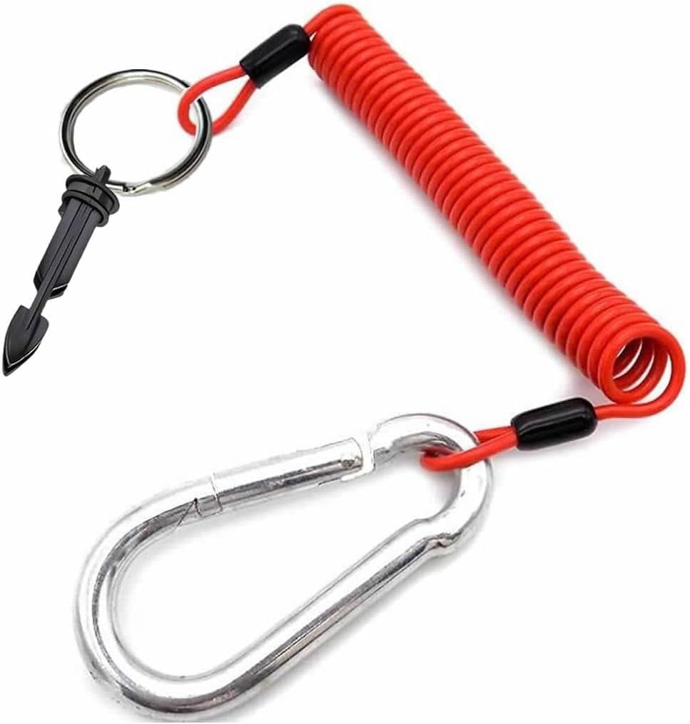 6' Trailer Brake Away Cable, High Rebound Spring Breakaway Coiled Strap ...