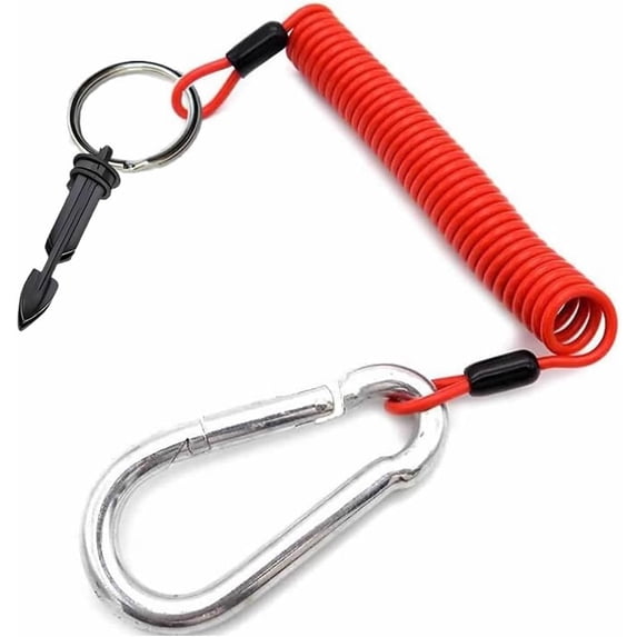 6' Trailer Brake Away Cable, High Rebound Spring Breakaway Coiled Strap ...