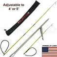 6' Travel Spearfishing 3Piece Pole Spear Single Barb Tip Adjustable to ...