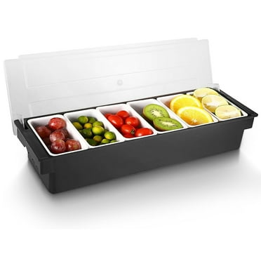 G.E.T. Chrome Metal Four Compartment Condiment Caddy Metal Table ...