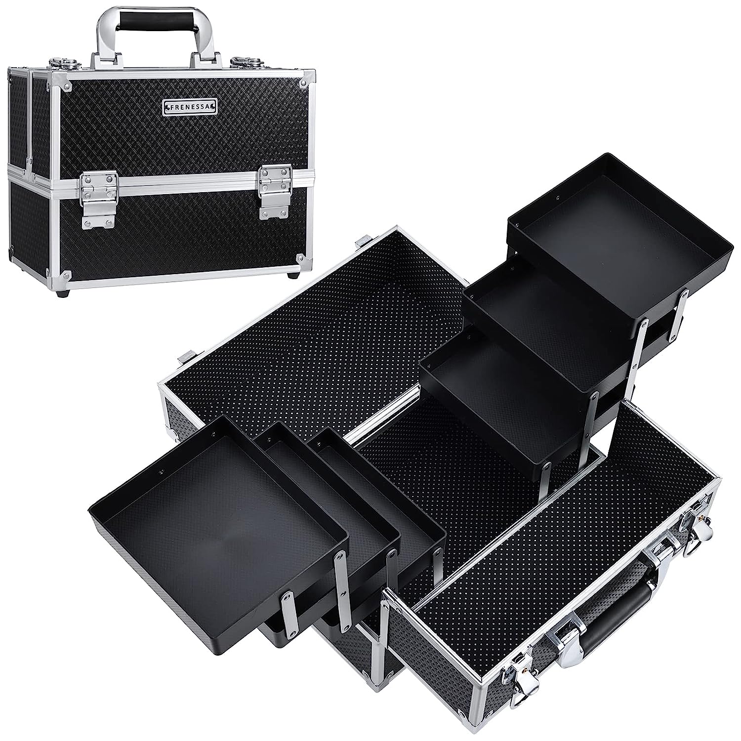 Veryke Makeup Train Case, Professional 14" Large Make Up Artist ...