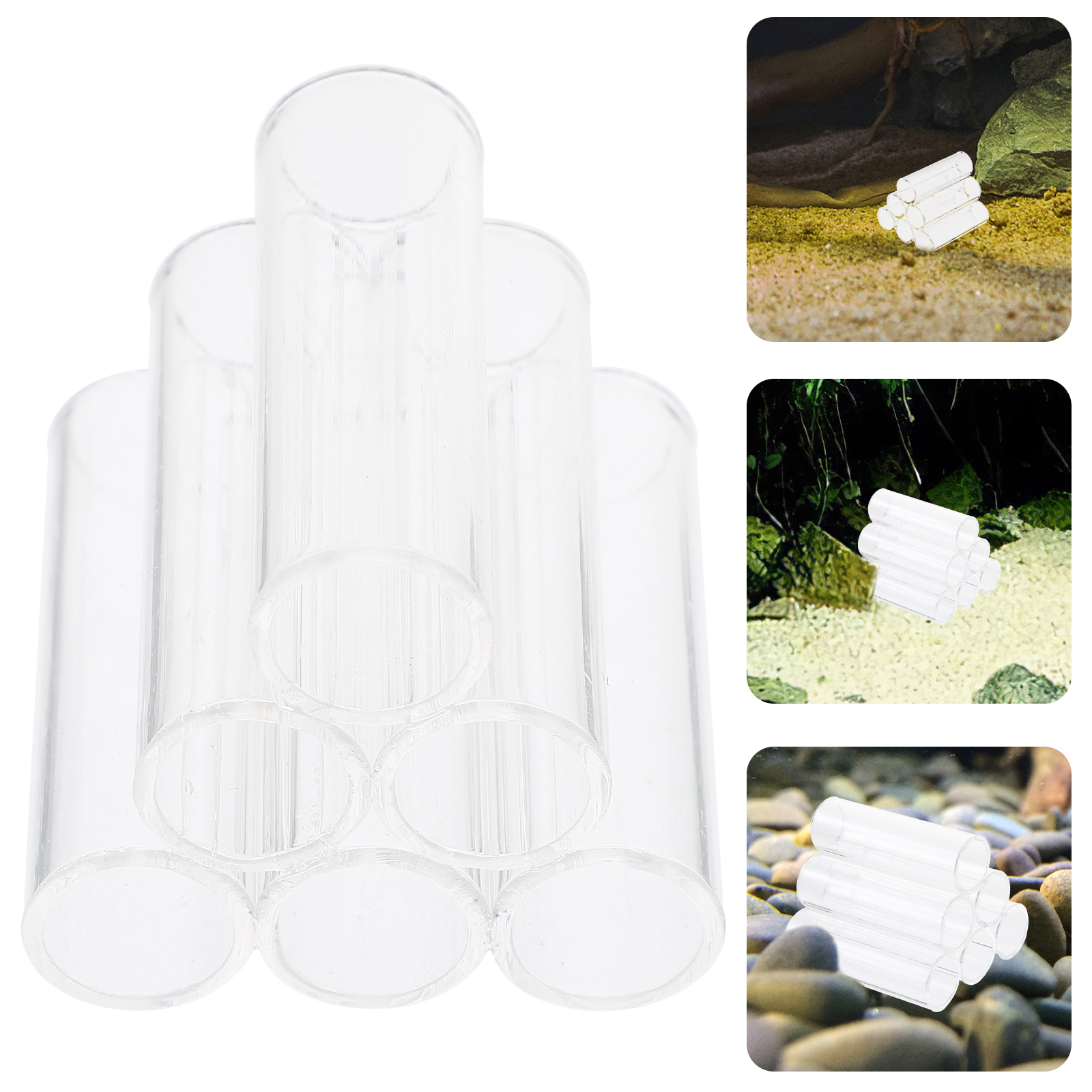 6- Tube Shrimp Feeder Breeding Tube, Shrimp House Prawn Nest Aquatic ...