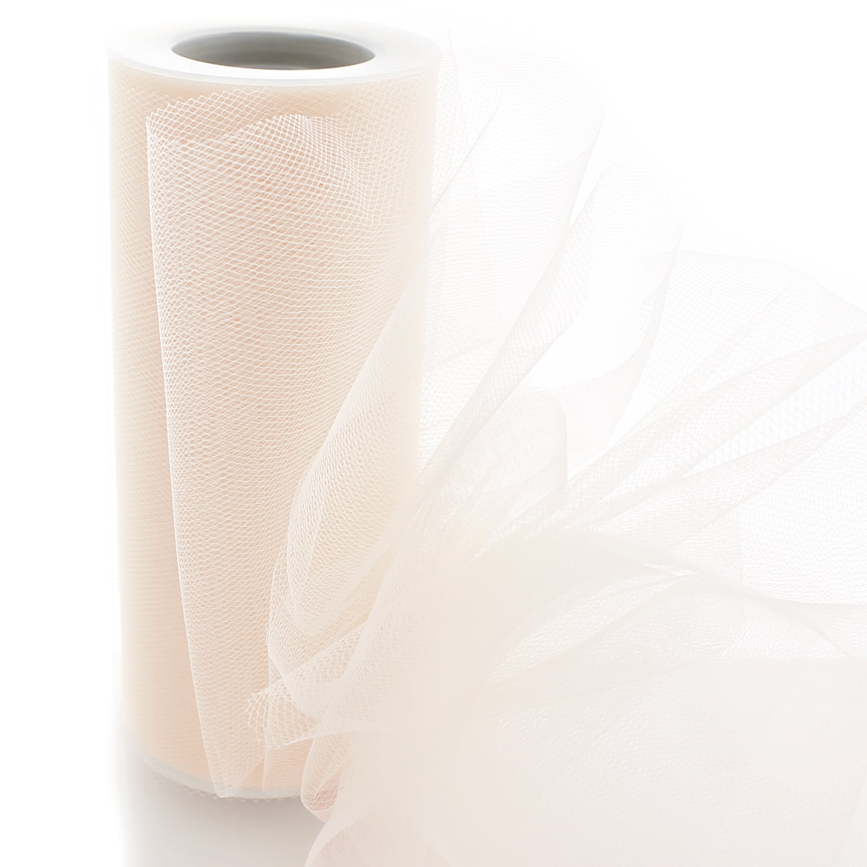 6" Premium Tulle Vanilla Cream 25 Yard - Walmart.com