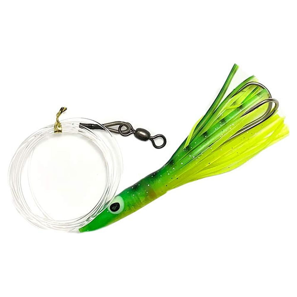6" Tuna Clone Rigs Yellow/Green 6 pcs - Walmart.com